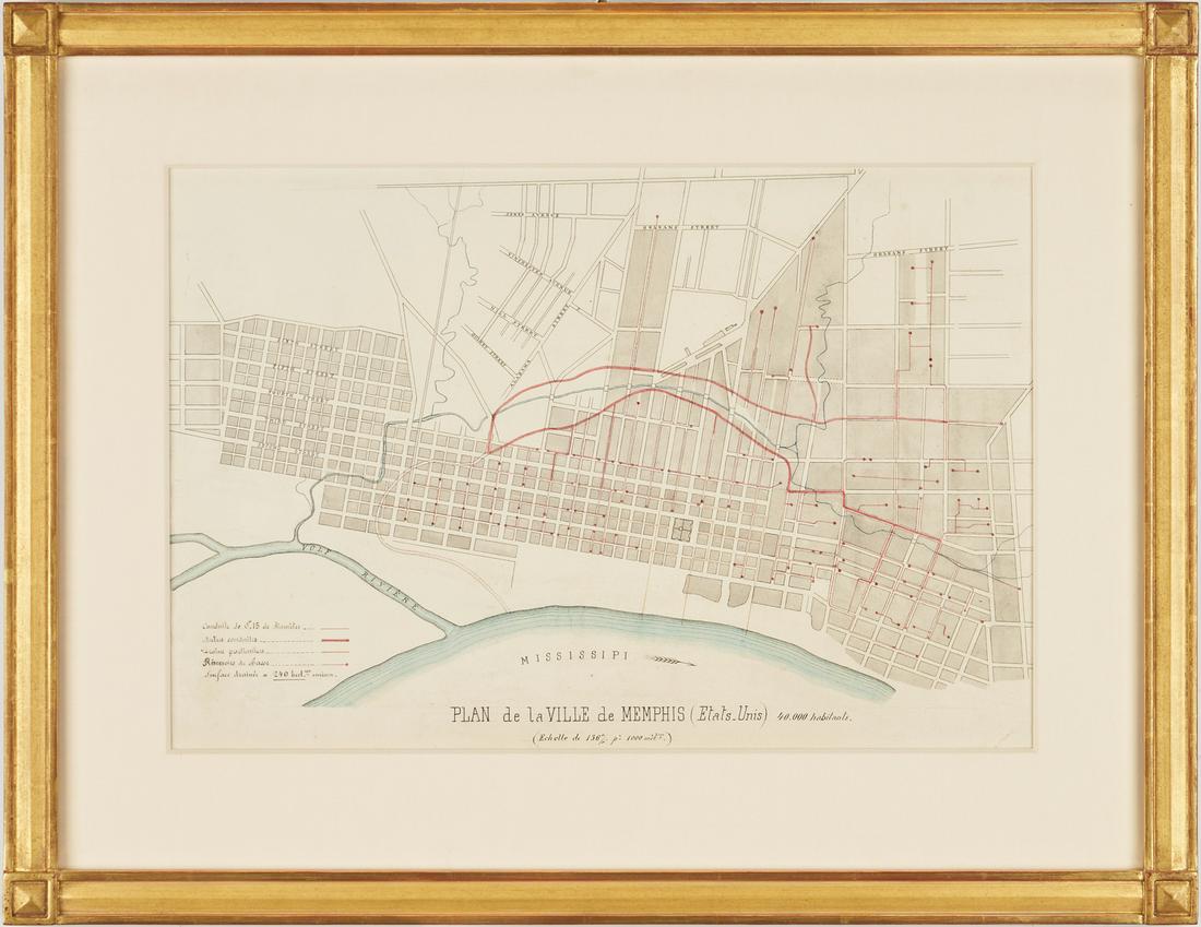 19th Century Map Of Memphis