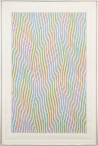 Bridget Riley Color Silkscreen, Elapse