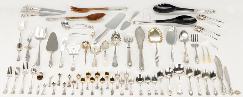 82 Pcs Silver Flatware, Incl. James Savory Fish Set,