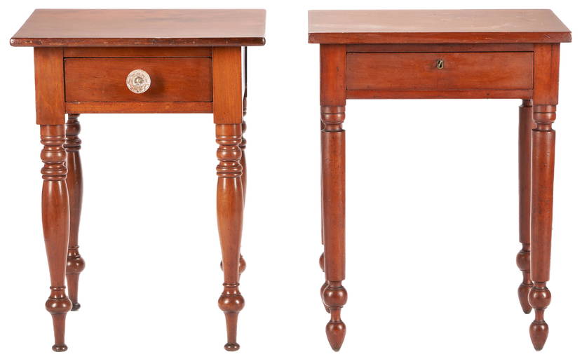 2 Southern Sheraton Cherry One Drawer Tables - Jan 29, 2022 | Case ...