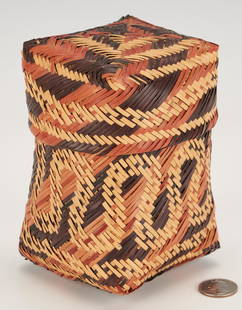 Chitimacha Lidded Rivercane Basket