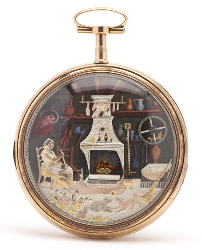 Rare Swiss Automaton Pocket Watch, Attr. to Pierre-Simon Gounouilhou ...