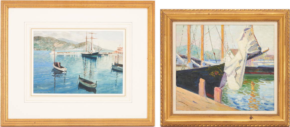 2 Maritime Paintings Incl. Elizabeth Jewell & Watercolor (#0499) on Jul ...