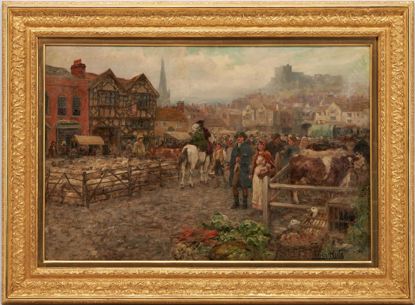 Henry John Yeend King O/C Painting, Marketplace - Jan 28, 2023 | Case ...