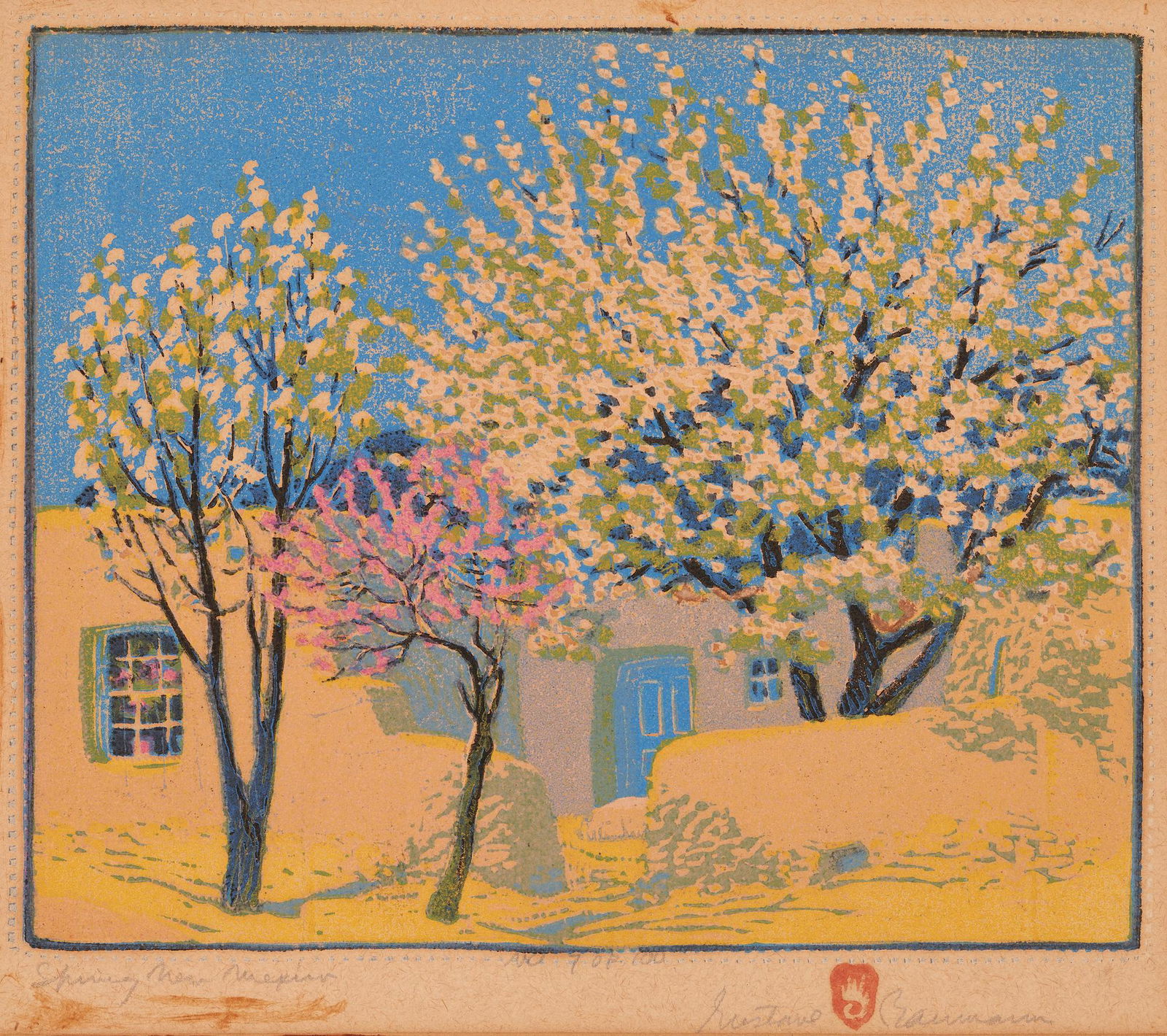 Gustave Baumann Southwest Color Woodcut, Spring New Mexico, 1924 - Jan ...