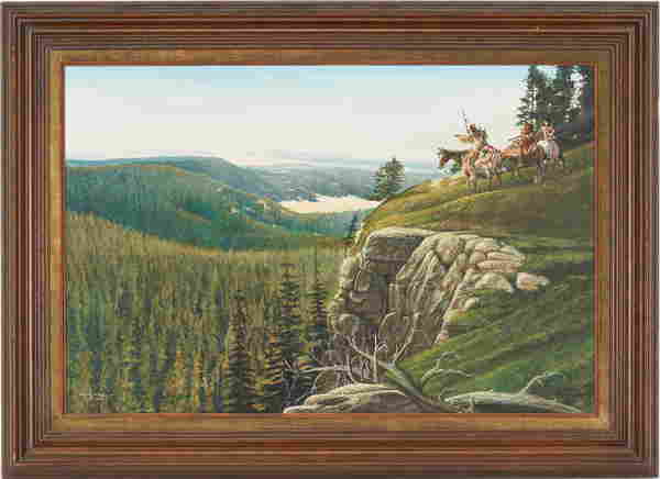 Roy Lee Ward O/B Western Landscape, Mysterious Prairie Schooner (#0583 ...