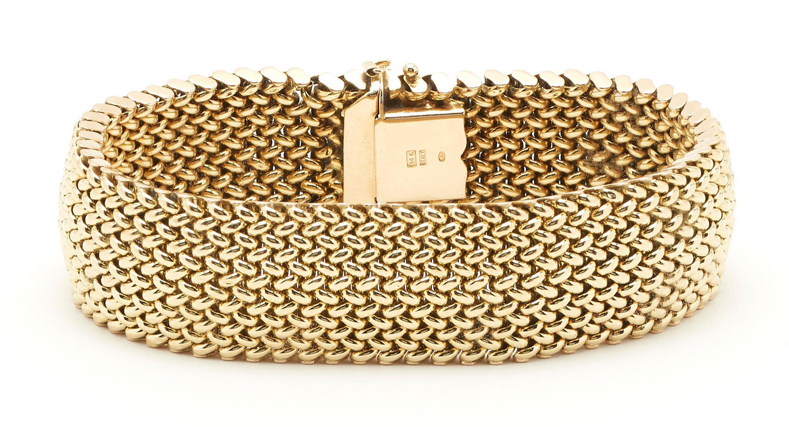14K Gold Italian Brev Mesh Bracelet (#0806) on Jan 29, 2023 | Case ...