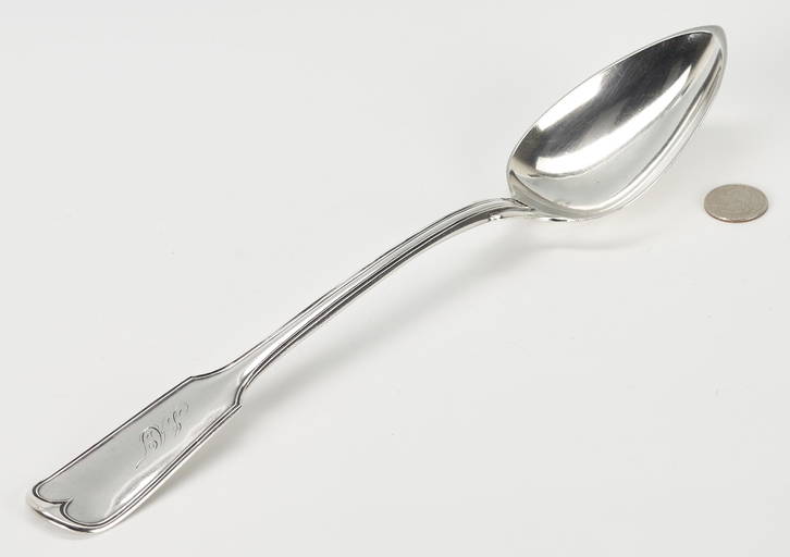 Hyde And Goodrich Coin Silver Rice Or Platter Spoon