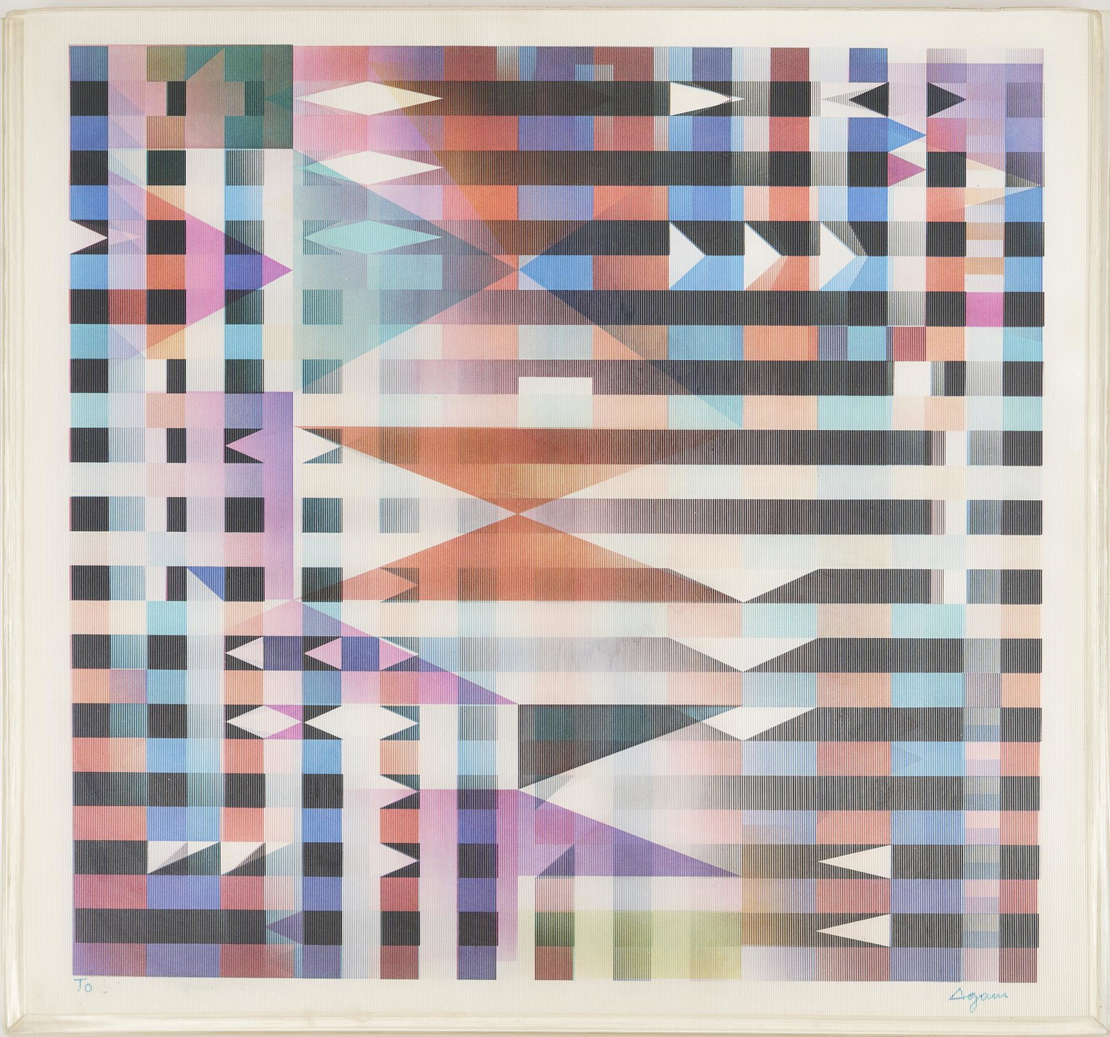 Yaacov Agam Geometric Agamograph Or Lenticular Print