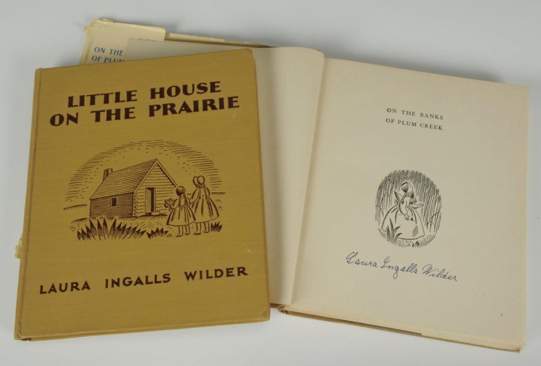 2 signed Laura Ingalls Wilder "Little House" books