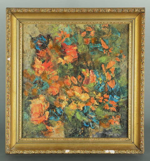 Robert Witherspoon Oil On Board, Impressionist Flo