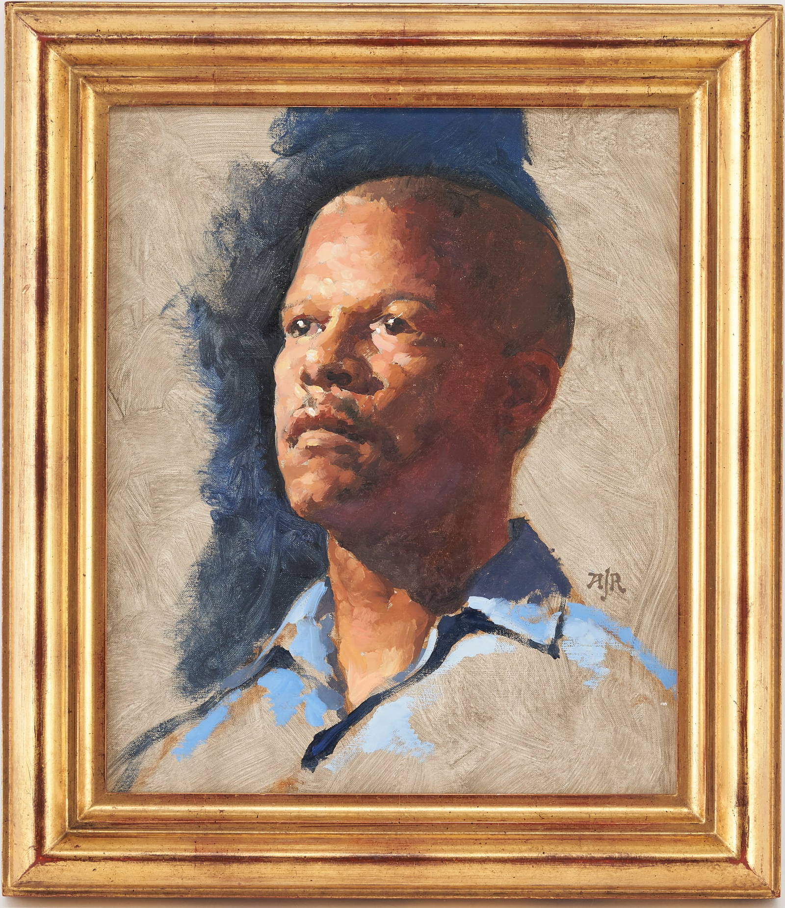 Anthony Ryder Portrait Of African-american Man C 1957 Auction