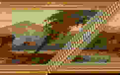 Thomas Waine Perry O/c 19th Century California Landscape Painting Auction