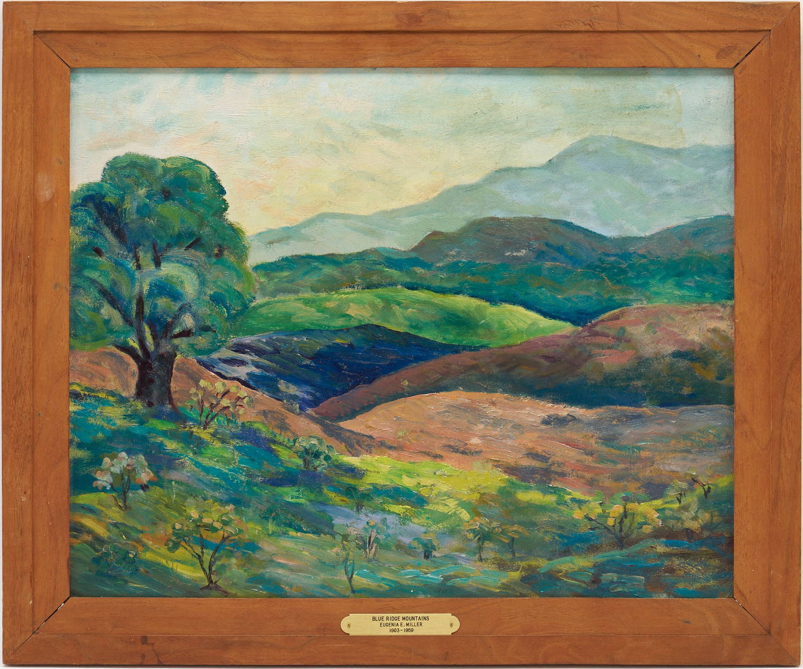Eugenia Miller O/b Landscape Of Blue Ridge Mountains Auction