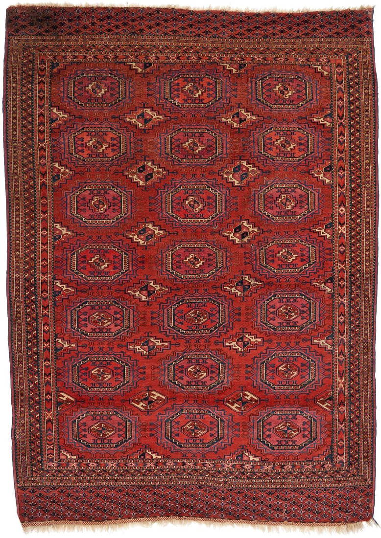Tekke Main Carpet Merv Gul Design Auction
