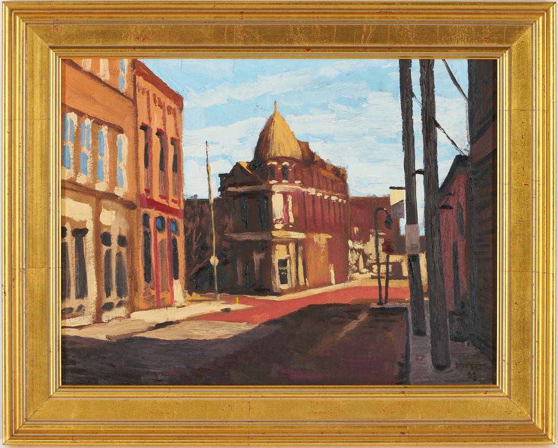 Joe Parrott O/c Knoxville Streetscape, Sullivan's Saloon Auction