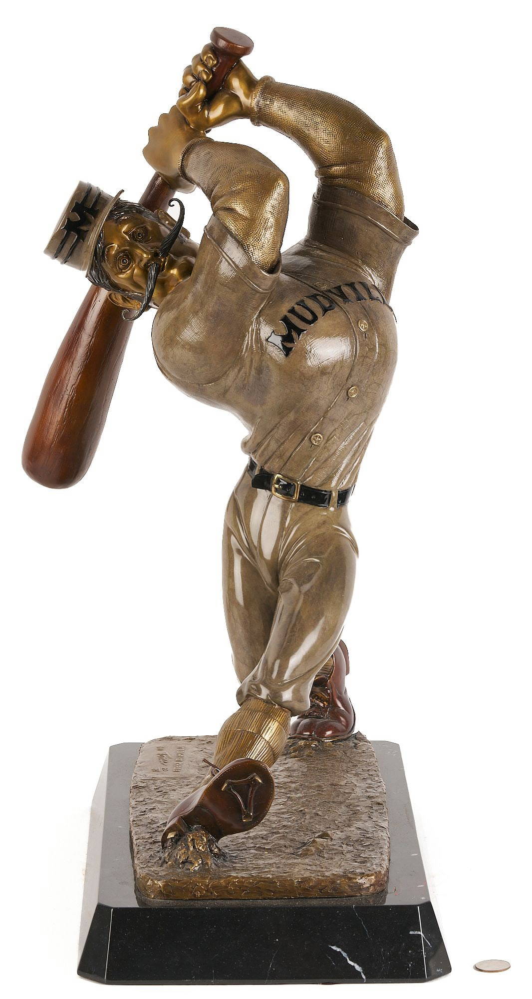 Bill Toma Bronze Baseball Sculpture, Casey At The Bat Auction