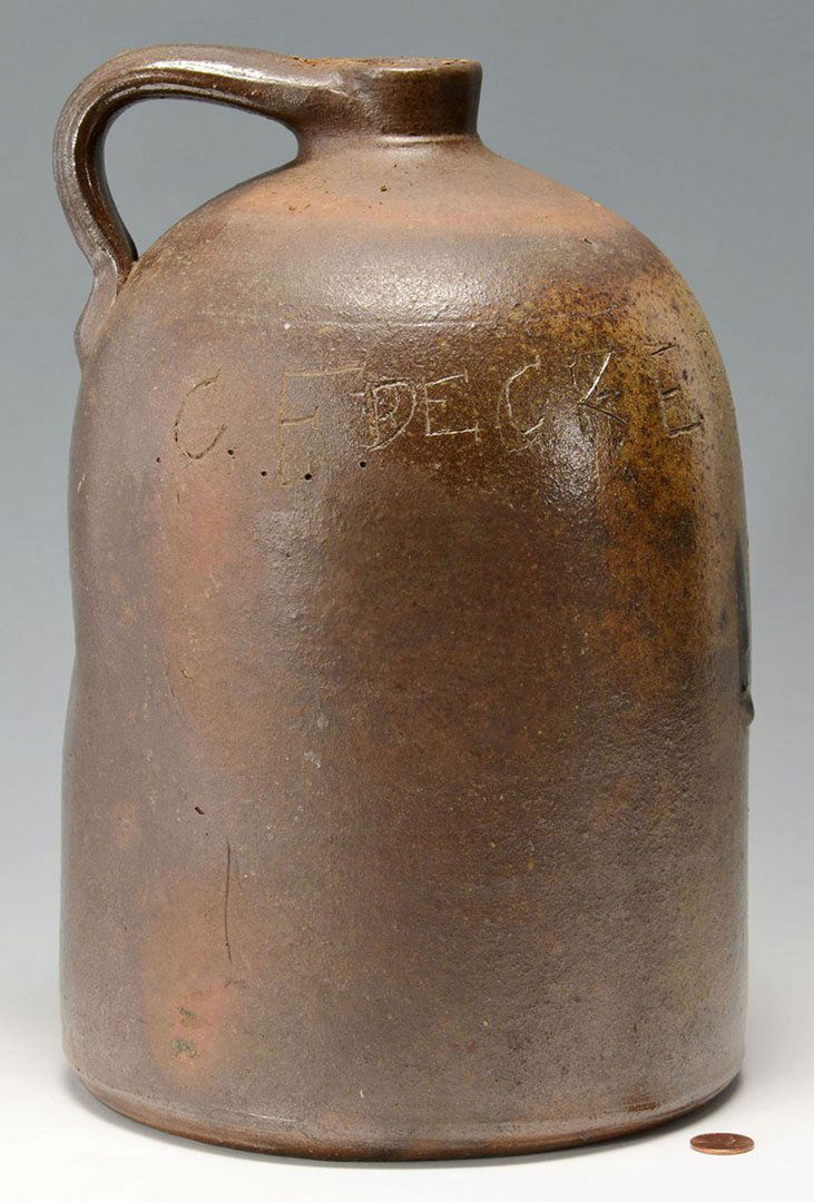East TN Charles Decker Stoneware Jug