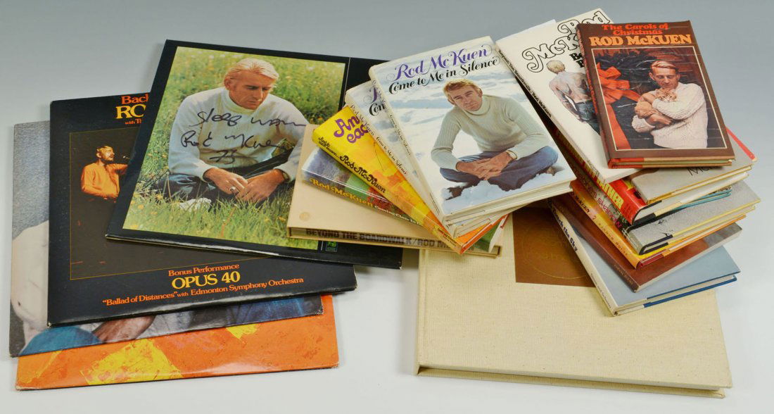 Collection of Rod McKuen albums & first ed. books