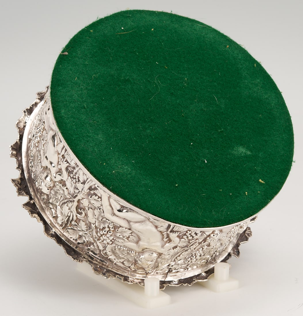 Sterling Silver Repousse Wine Coaster & Rococo Dish Auction