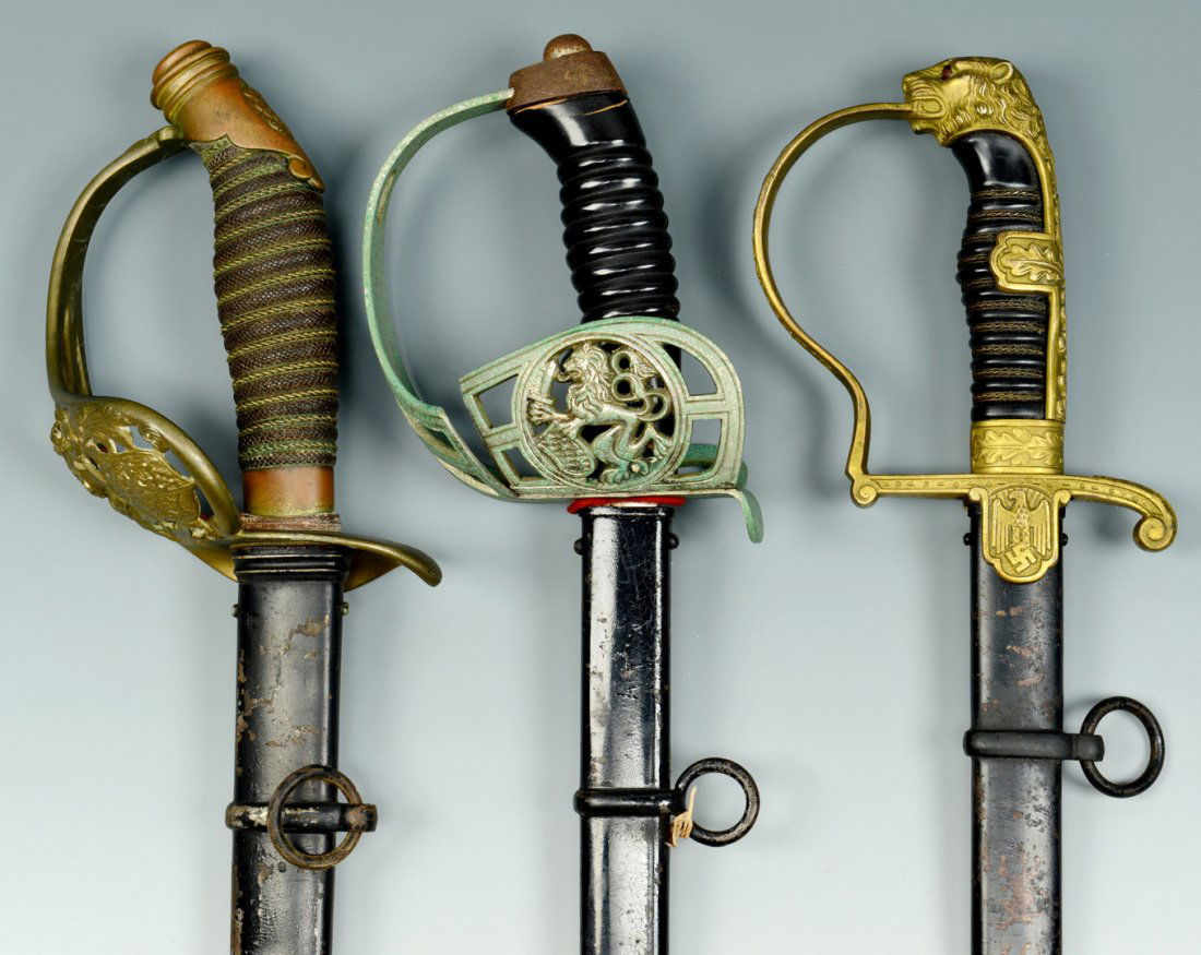 3 German WWI & WWII Swords