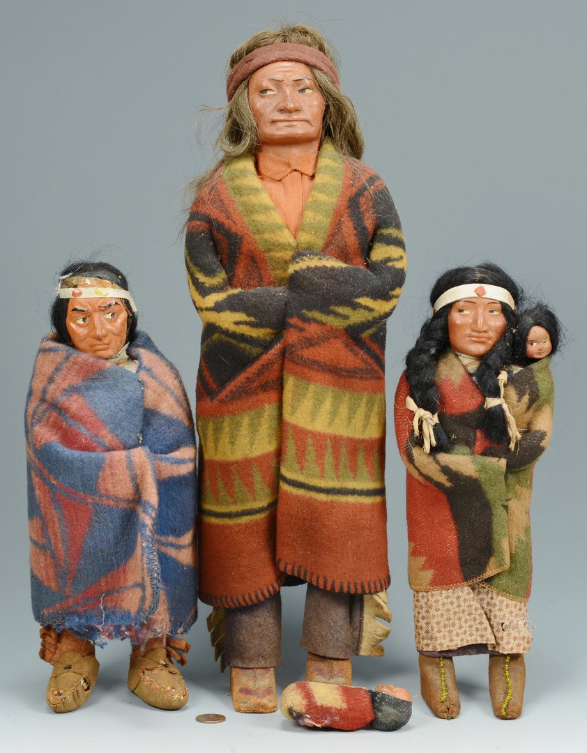 Grouping of 4 Skookum Dolls - Jan 25, 2014 | Case Antiques, Inc ...