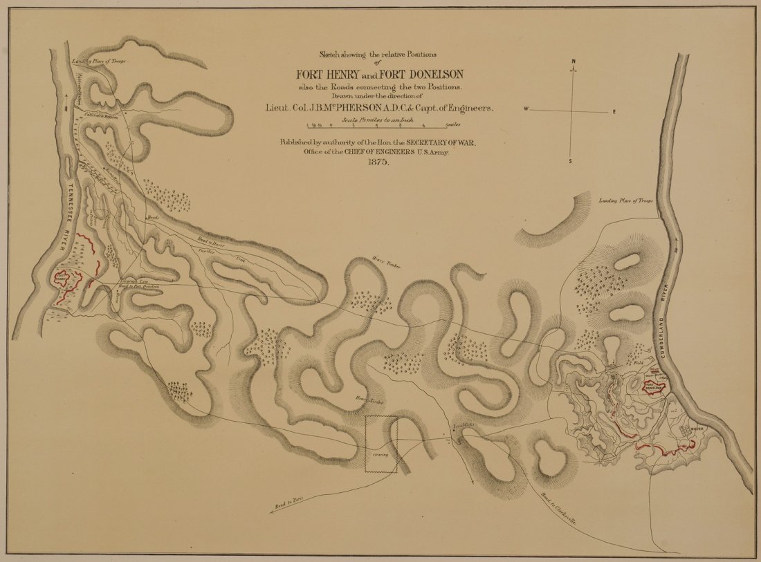 Map: Fort Henry And Fort Donelson