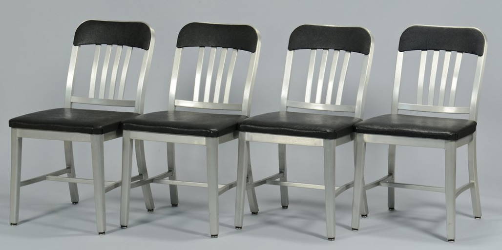 Set Of 4 Emeco Navy Chairs