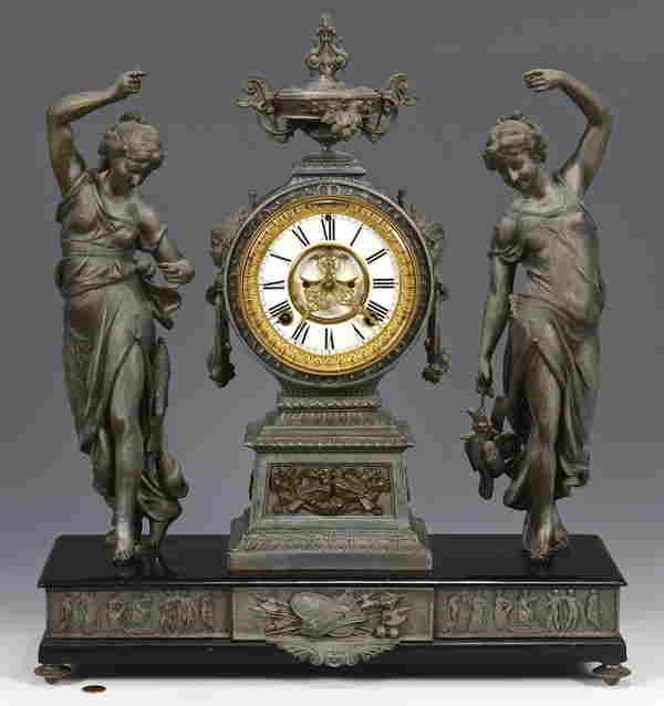 Ansonia Double Figural Clock, Fisher & Hunter - Jan 24, 2015 | Case ...