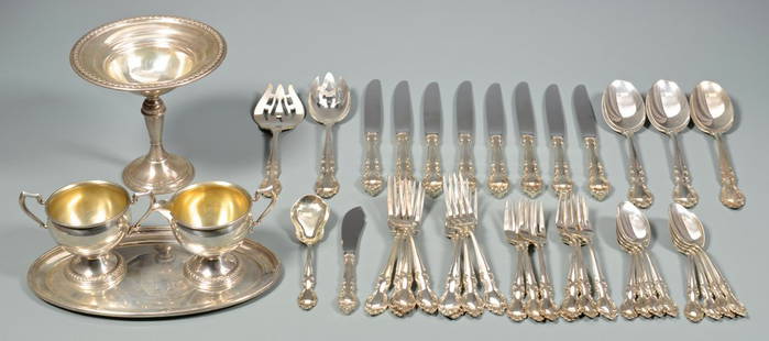 Silver: Lunt Sterling Flatware, "rapallo" Pattern,