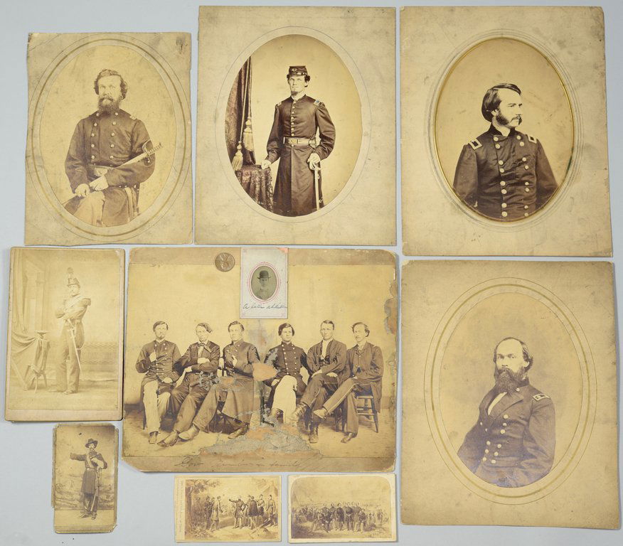 Group Of Union Officers, Gov. Brownlow Albumen Prints