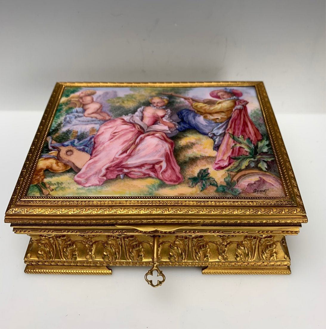 FRENCH DORE BRONZE AND ENAMEL JEWLRY BOX - Nov 03, 2019 | Louvre ...