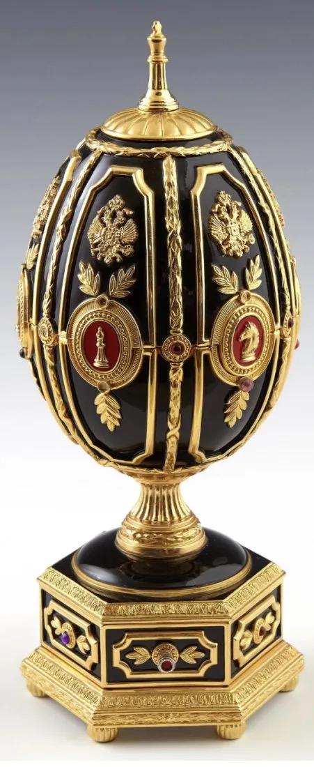 Imperial Faberge Jeweled Egg Chess Set Egg Auction