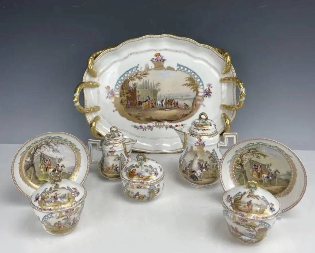 Buy Dresden Porcelain Tea Set | Louvre Antique Auction In Ca
