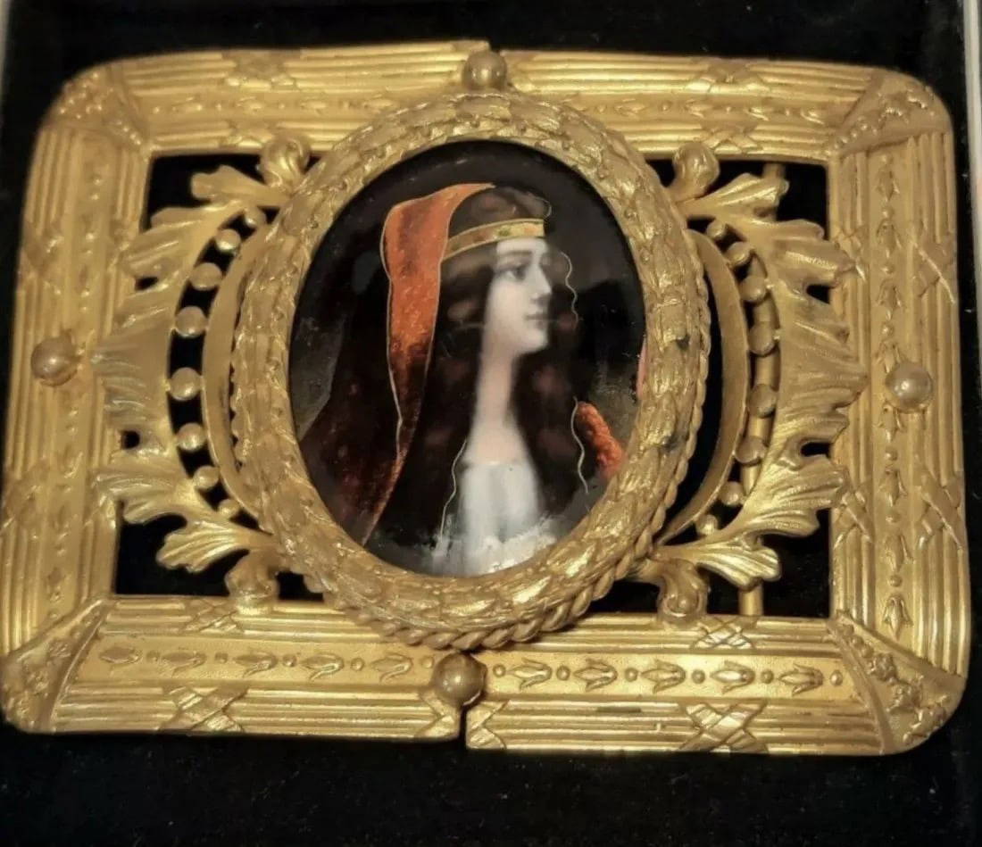 French Limoges Enamel Belt Buckle Auction