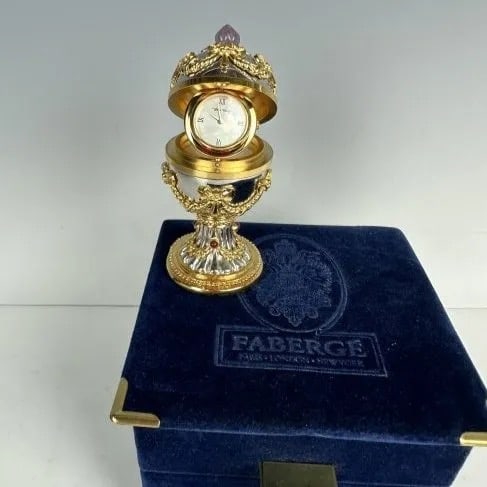 Imperial Faberge Egg Clock Auction