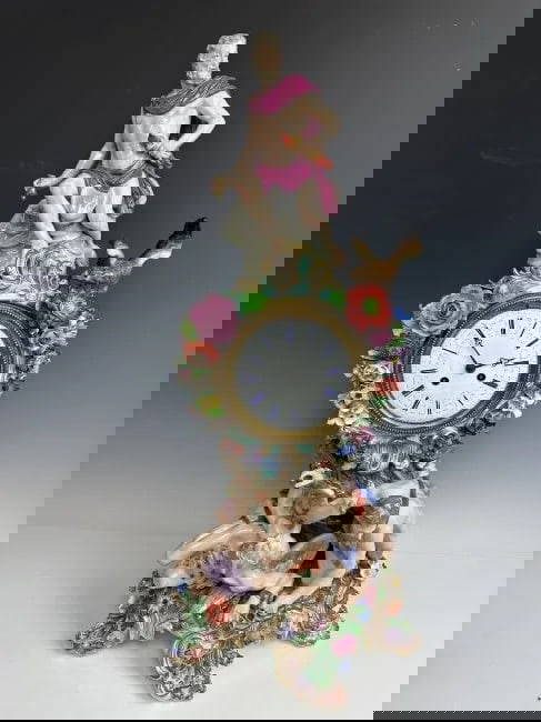 A Large 19th C. Meissen Clock Auction