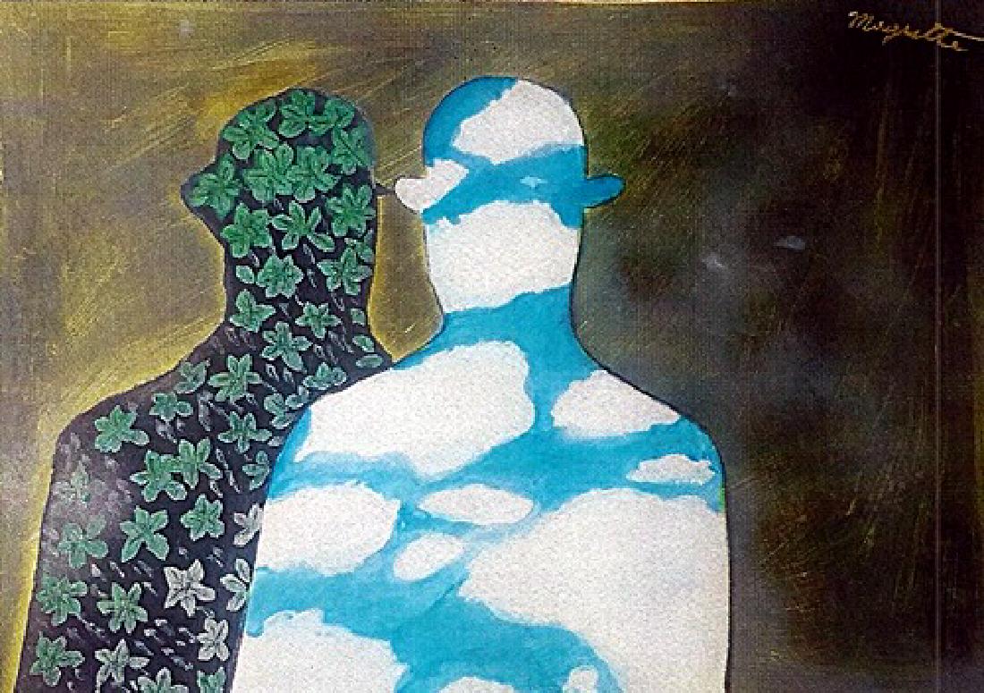 The Windows - Rene Magritte - Pastel On Paper