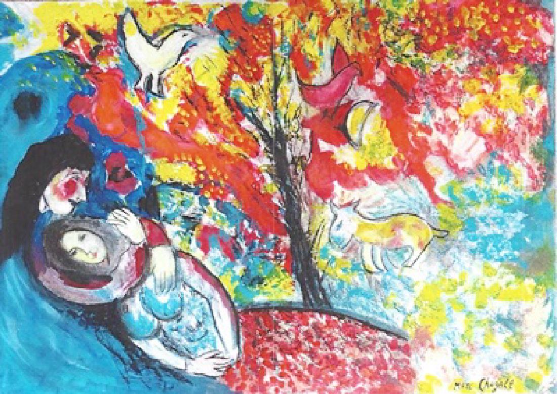 The Mother - Marc Chagall - Pastel On Paper