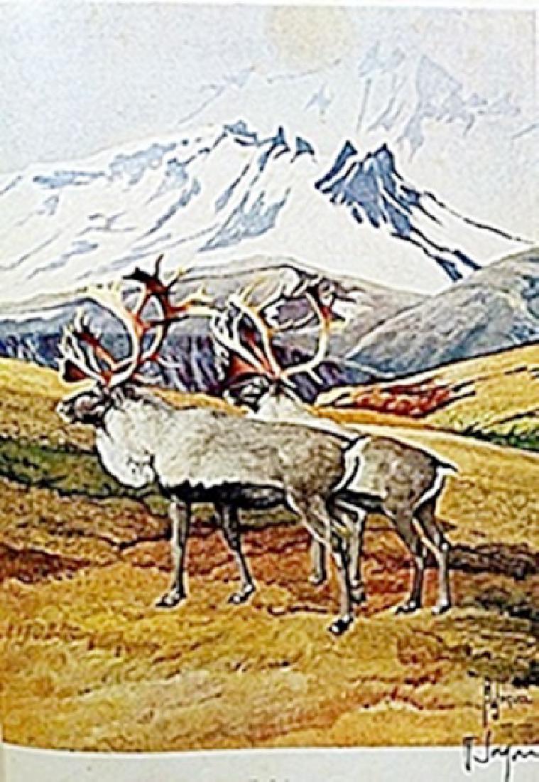 Lithograph "the Caribou" Artist Francis Lee Jaques