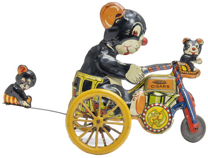 George Levy "gely" Bears On Tricycle