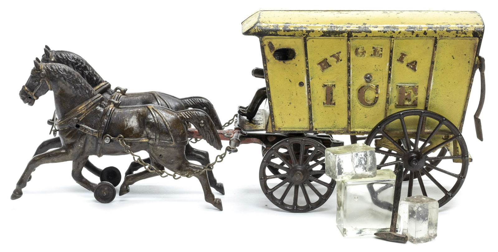 Hygeia Ice Delivery Wagon Ives Iron Horse Drawn To