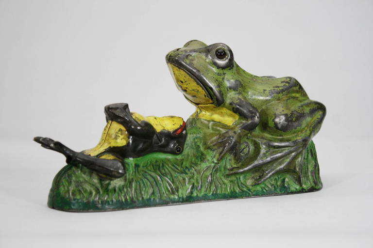 Frog Mechanical Bank, Two Frogs