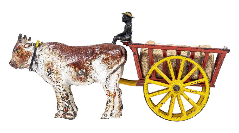 Oxen Drawn Farm Dray Cast Iron Toy