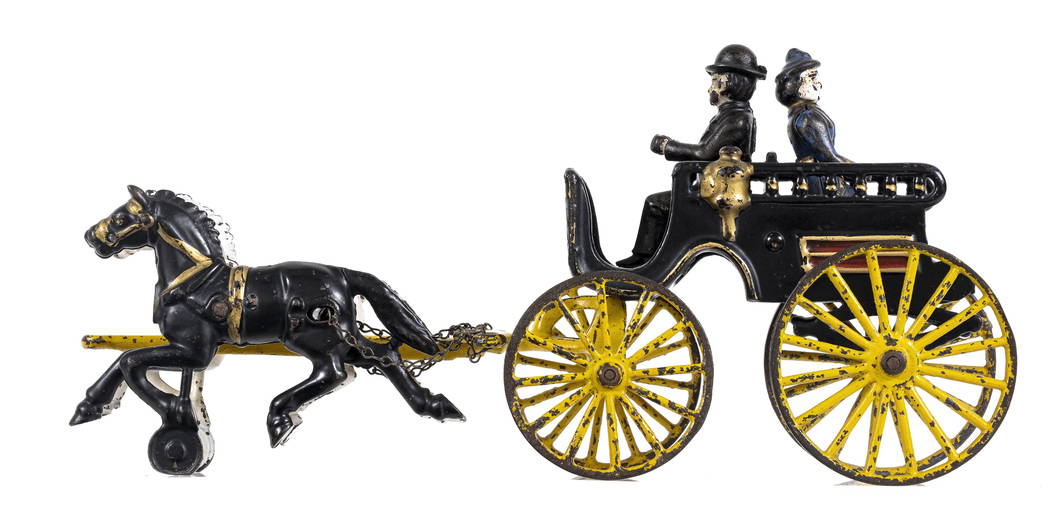 Spider Phaeton Carriage Cast Iron Horse Drawn Toy