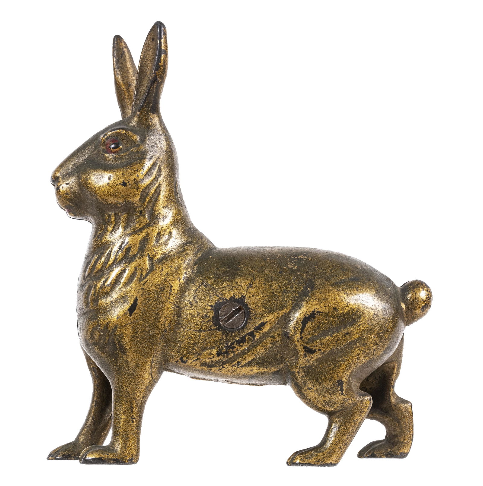 Large Standing Rabbit Cast Iron Bank