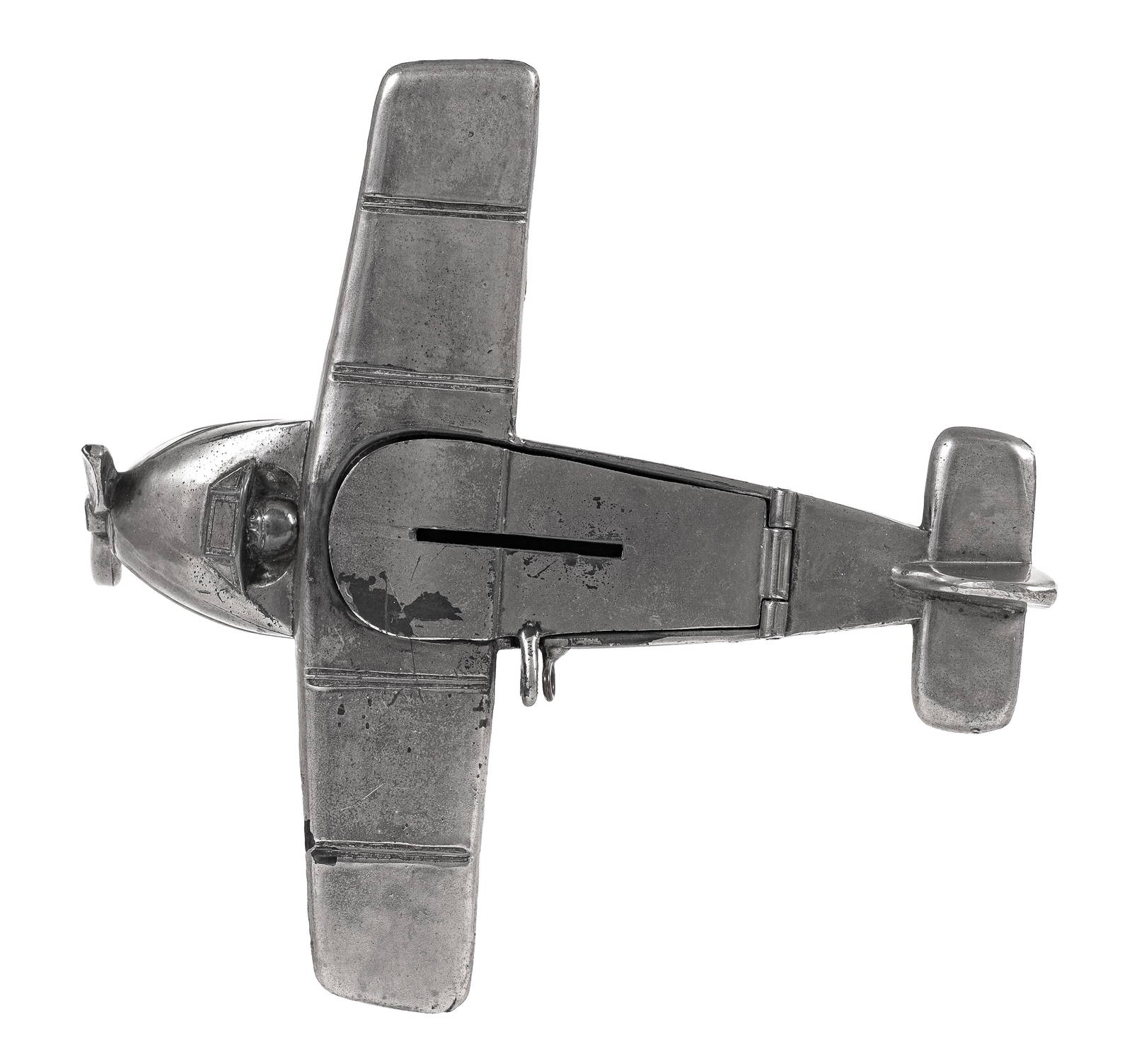 Silvered Lead Airplane Bank Auction