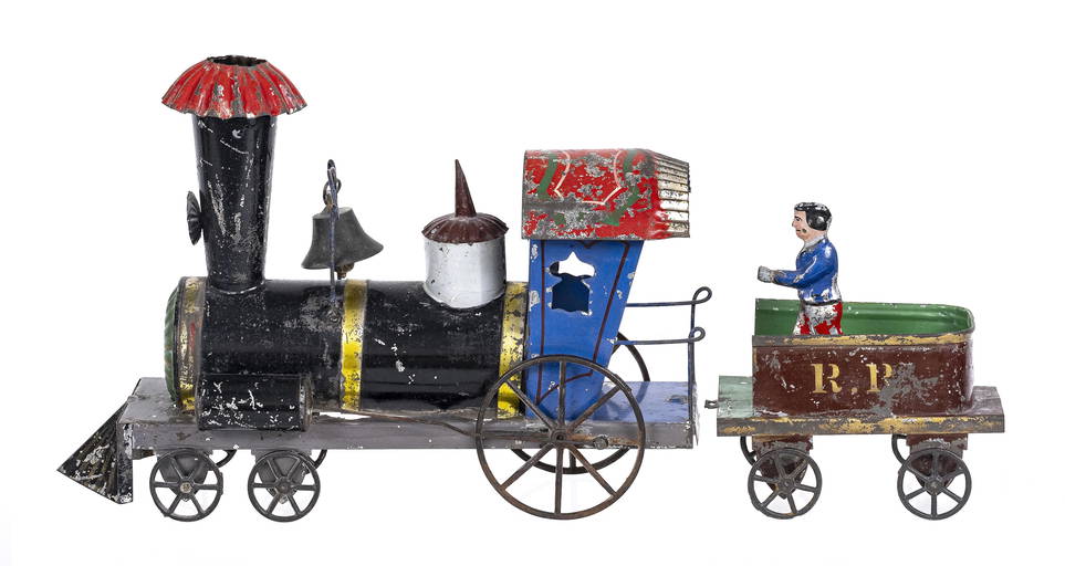 Important Tin Trackless Floor Train