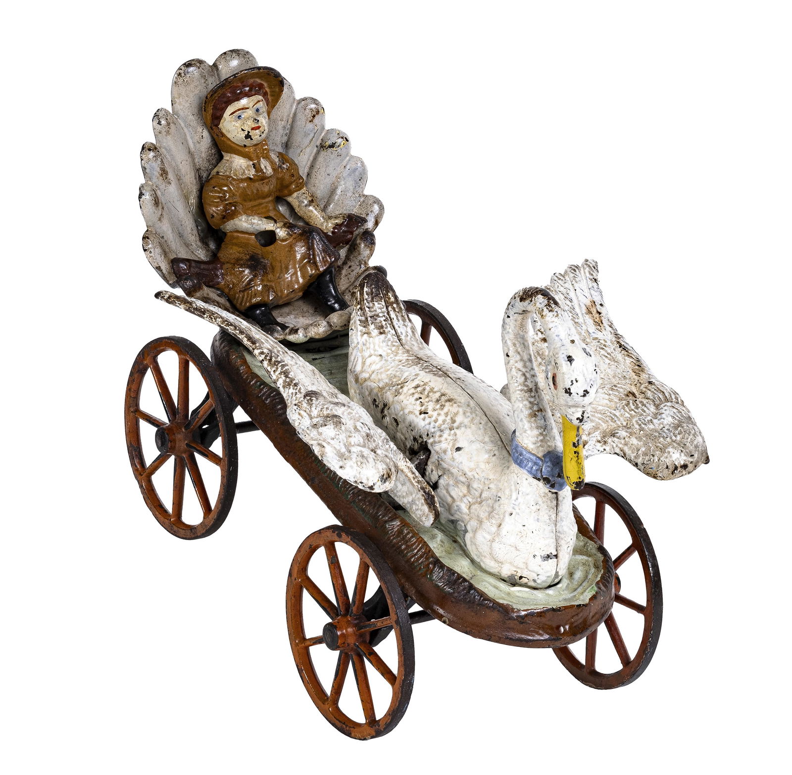 Rare Articulated Swan Chariot - Cast Iron Toy Auction
