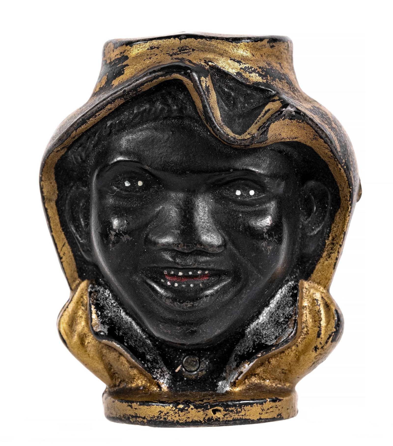 Small - Two Faced Boy- Cast Iron Still Bank Auction